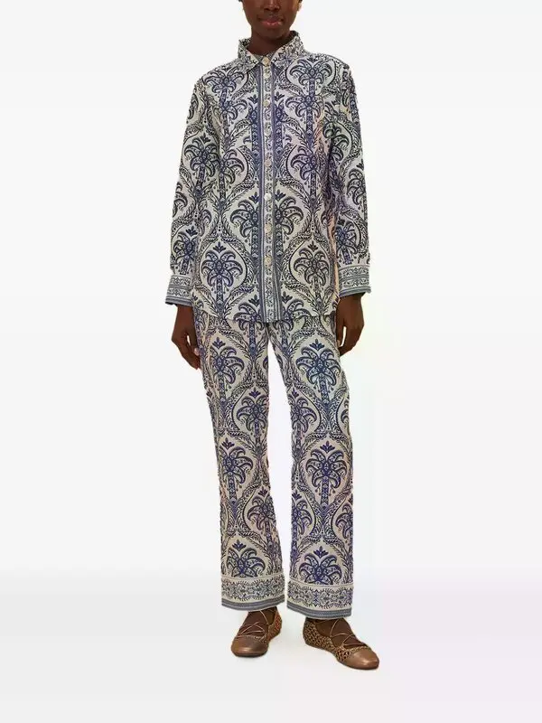 Farm Rio Tropical Cameo-print Trousers