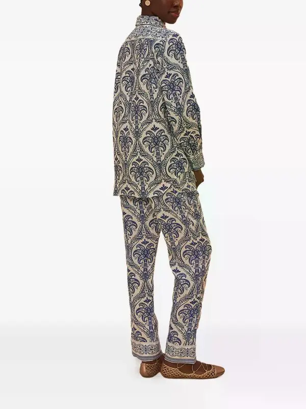 Farm Rio Tropical Cameo-print Trousers