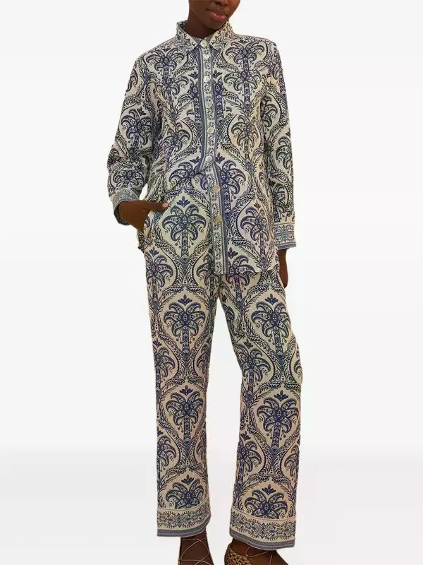 Farm Rio Tropical Cameo-print Trousers