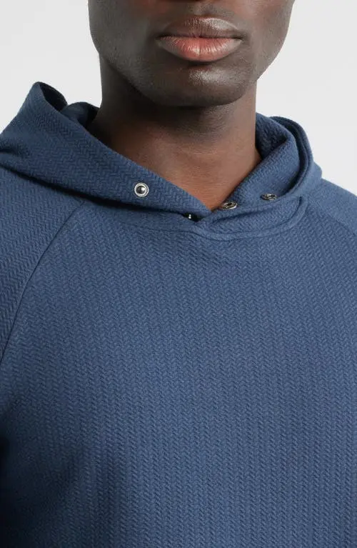 SWANNIES Luke Hooded Cotton Blend Performance Pullover - Navy
