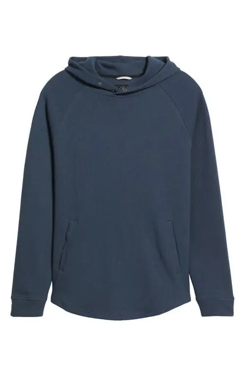 SWANNIES Luke Hooded Cotton Blend Performance Pullover - Navy