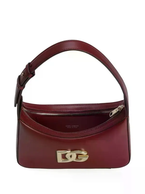 Dolce & Gabbana Calfskin Leather Shoulder Bag With Dg Logo