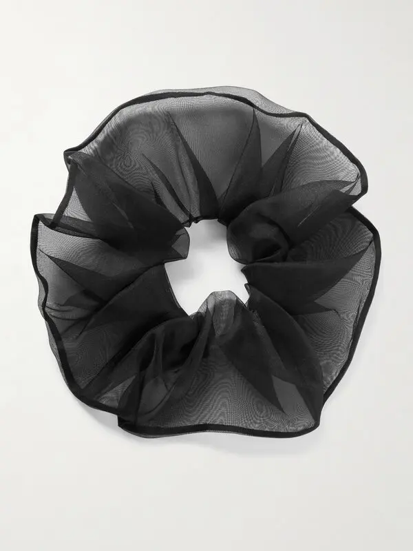 SOPHIE BUHAI Silk-organza Scrunchie - Black
