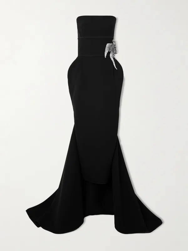 Maticevski Residence Strapless Crepe Gown