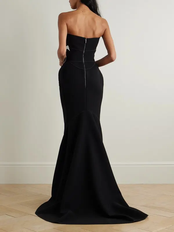 Maticevski Residence Strapless Crepe Gown