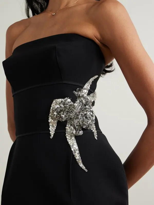 Maticevski Residence Strapless Crepe Gown