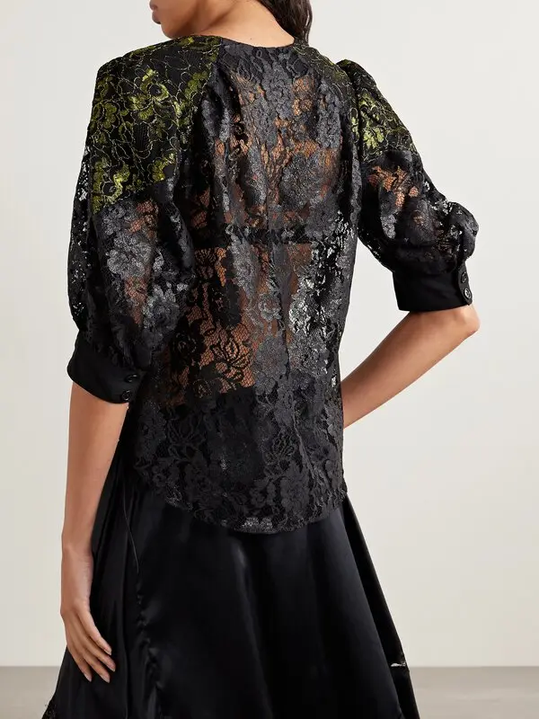 Maison Mayle Juana Joya Metallic Lace Blouse