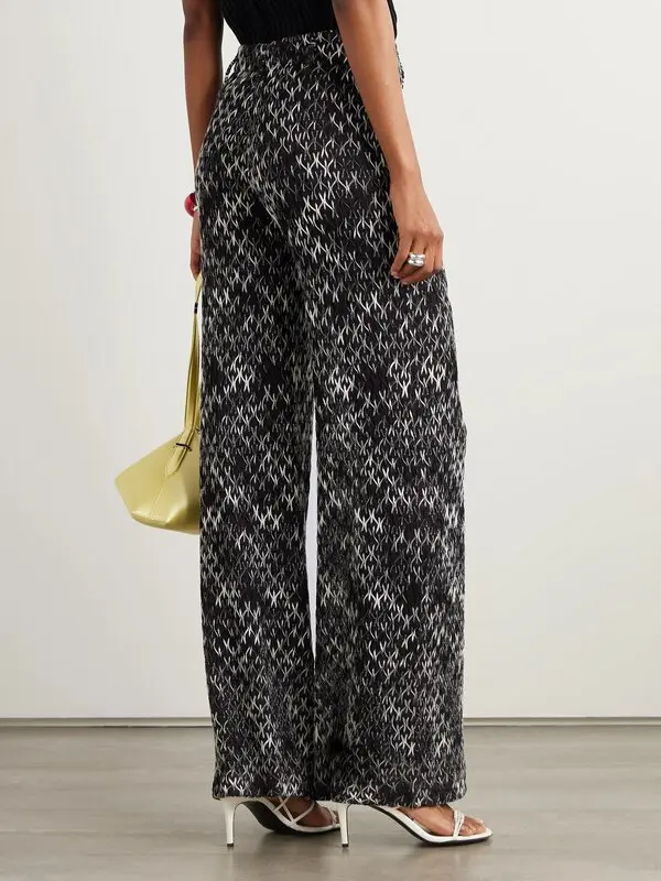Missoni Crochet-knit Space-dyed Wide-leg Pants