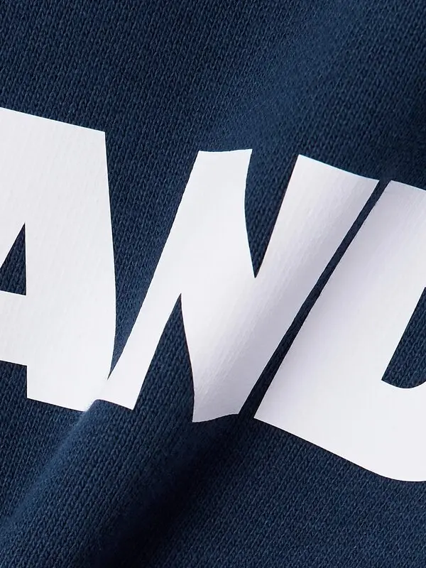 JIL SANDER Printed Cotton-jersey T-shirt - Blue