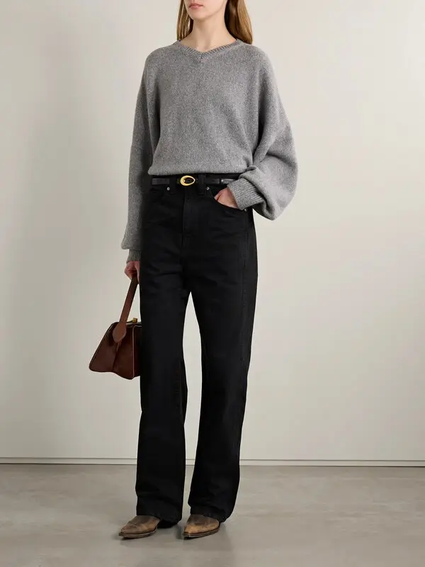 Khaite Bonnie Mid-rise Boyfriend Jeans - Black
