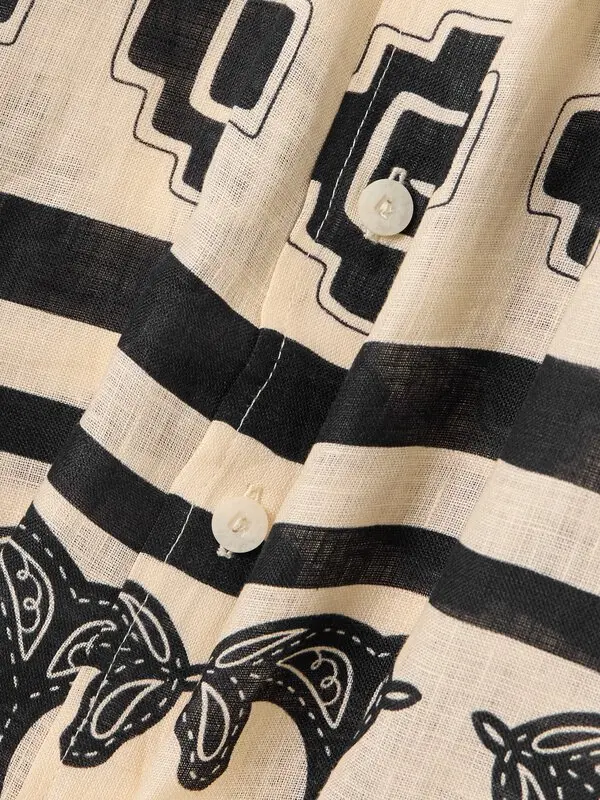 Johanna Ortiz La Creciente Printed Linen Shirt - Multi