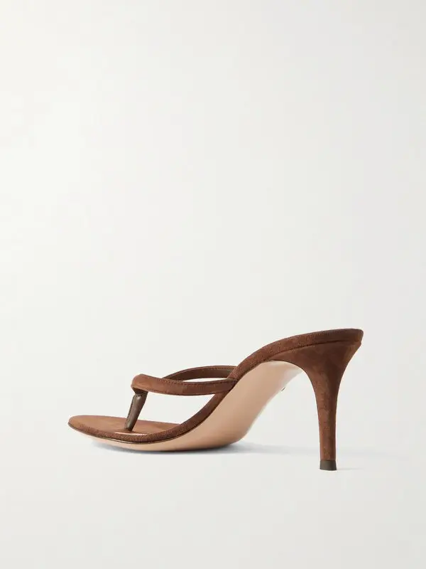 GIANVITO ROSSI Calypso 70 Suede Mules - Brown