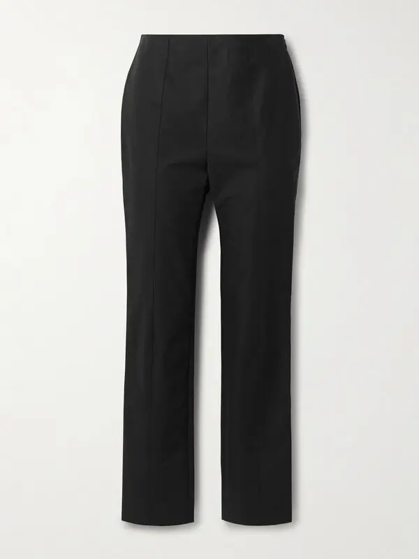 Carolina Herrera Emilie Cotton-blend Slim-leg Pants
