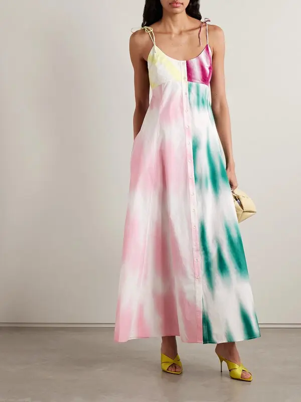 cotton tie dye maxi dresses Bohemian Tie dye Maxi Dress | Summer Maxi Dress
