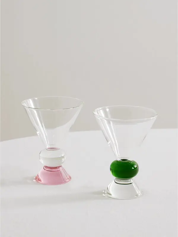 SOPHIE LOU JACOBSEN Ghia Totem Set Of Two Glasses - Multi
