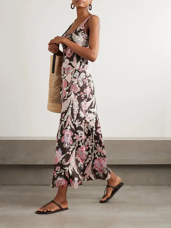 Alix Of Bohemia Adele Floral-Print Silk Maxi Dress - Multi - 60% Off |  Editorialist