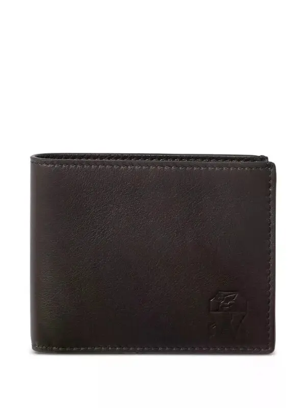 Brunello Cucinelli Logo-embossed Leather Wallet - Brown
