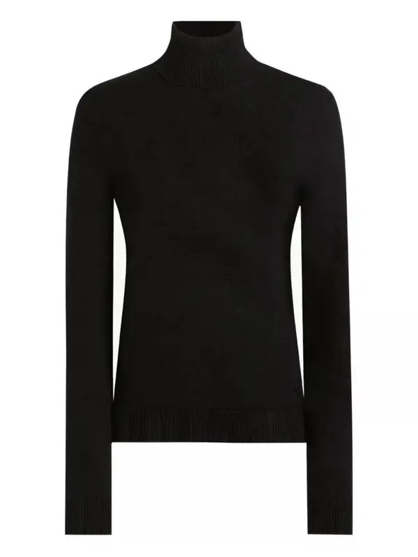 Dolce & Gabbana Turtleneck Ribbed Jumper - Black