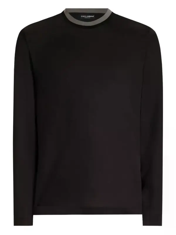 Dolce & Gabbana Contrast-trim Long-sleeve T-shirt
