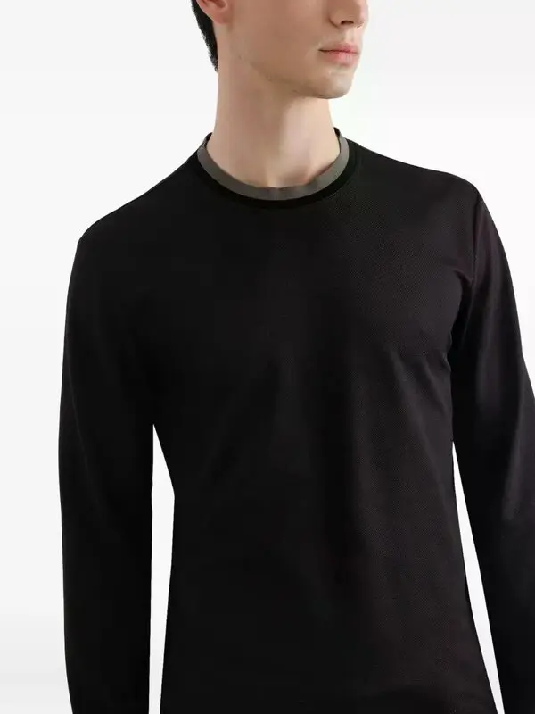 Dolce & Gabbana Contrast-trim Long-sleeve T-shirt