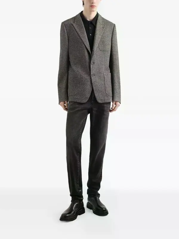 Dolce & Gabbana Single-breasted Herringbone Blazer