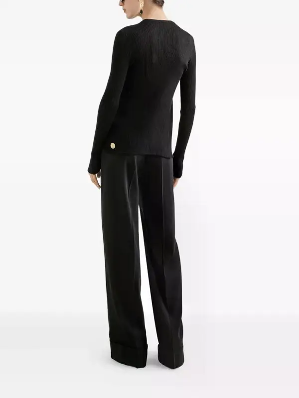Dolce & Gabbana Pleated Wide-leg Trousers - Black