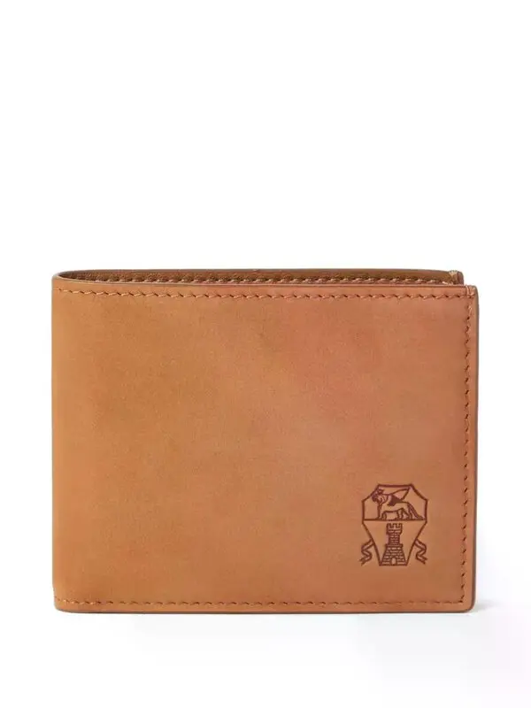 Brunello Cucinelli Nubuck Bi-fold Wallet - Brown