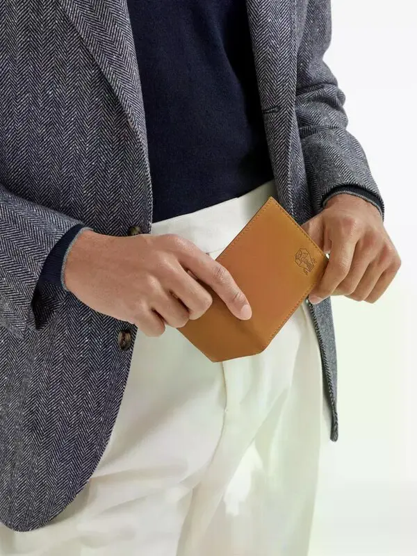 Brunello Cucinelli Nubuck Bi-fold Wallet - Brown