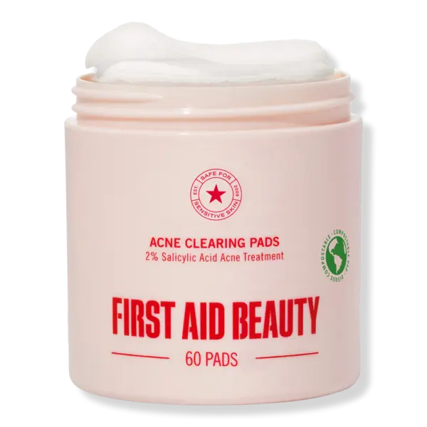 FIRST AID BEAUTY Acne Clearing Pads 2% Salicylic Acid Acne Treatment - One-color