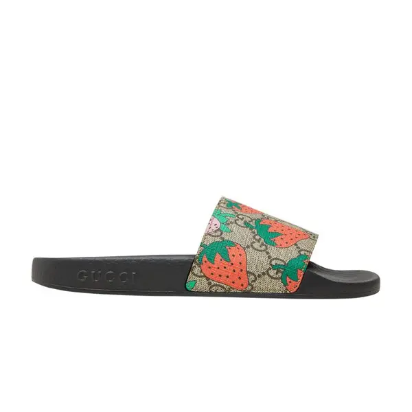 Gucci Strawberry Slide - Black