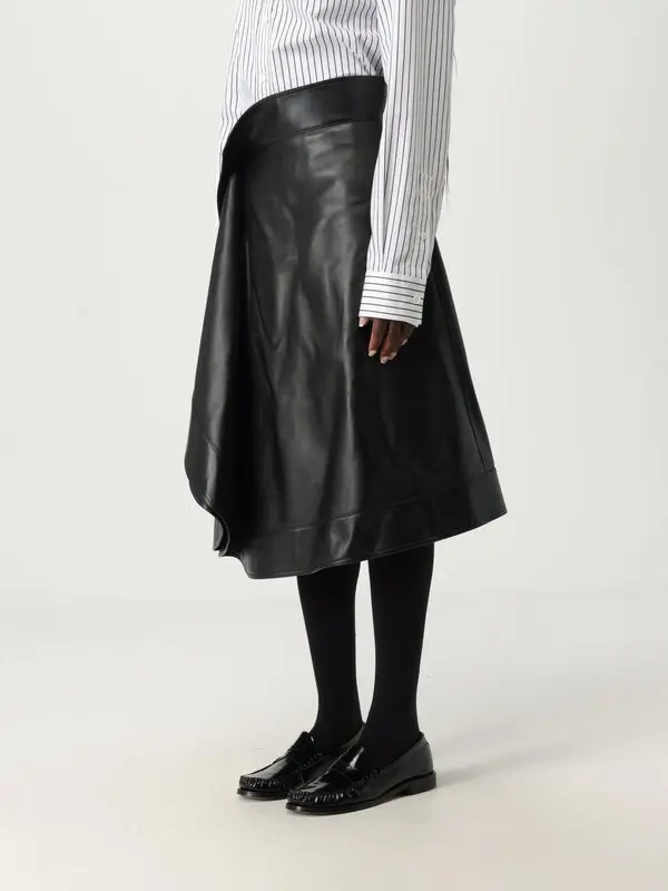Bottega Veneta Leather A-line Skirt