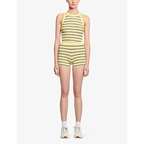Sandro Stripe Knit Shorts