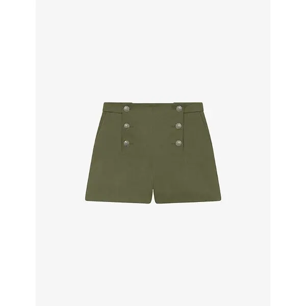 The Kooples Double-buttoned Cotton Shorts