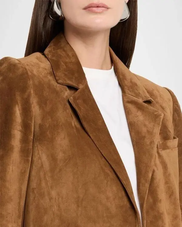 TWP Suede Car Coat - Saddle