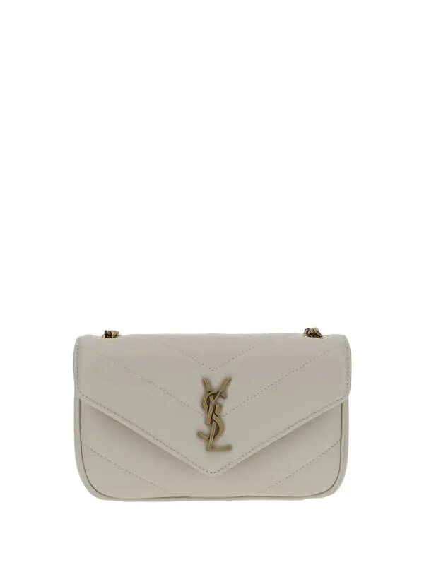 Saint Laurent Solferino Shoulder Bag - White