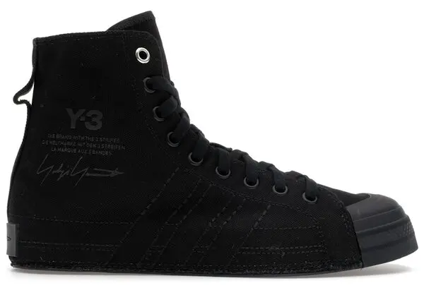 Adidas Y3 Nizza Hi Sneakers - Black
