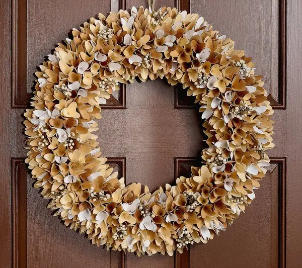 HOME REFLECTIONS As Is 24' Wooden Curlcoastal Wreath - One-color