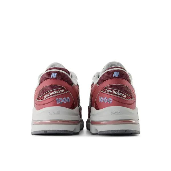 NEW BALANCE 1000 Sneakers - Monarch Burgundy With Light Silver Metallic And Still Water
