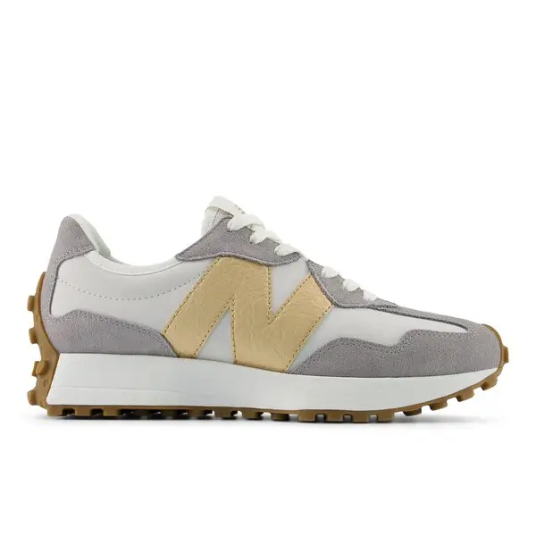 NEW BALANCE 327 Sneakers - Grey Matter With Gold Metallic