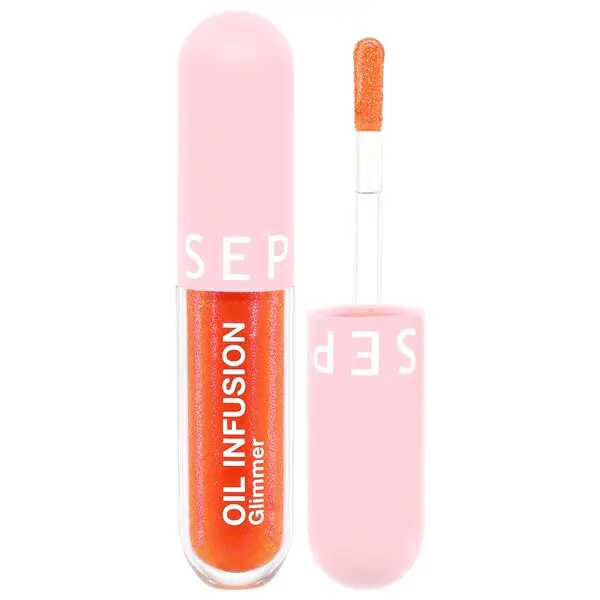 SEPHORA COLLECTION Oil Infusion Hydrating Lip Oil - Peach - Sheer Orange & Rosy Shimmer