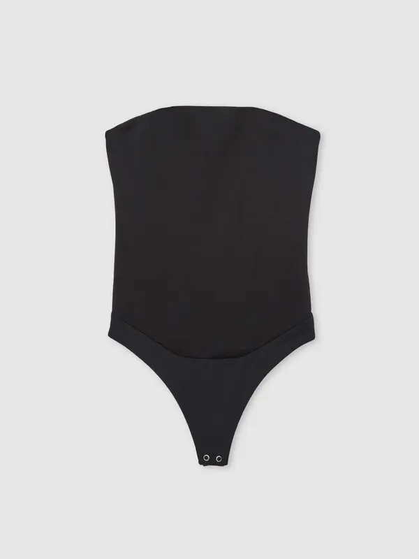 Good American Strapless Corset Bodysuit - Black