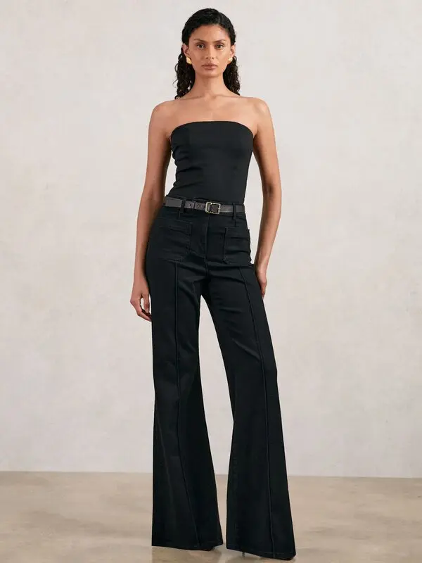 Good American Strapless Corset Bodysuit - Black