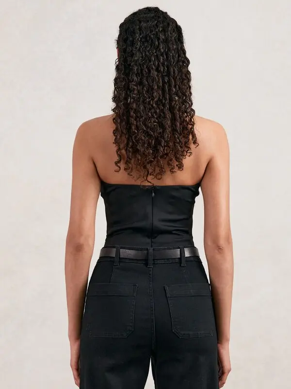 Good American Strapless Corset Bodysuit - Black