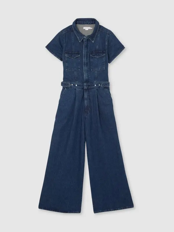 Good American Wide-leg Denim Jumpsuit