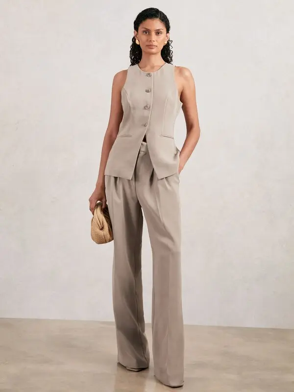 Good American Tailored Vest - Beige