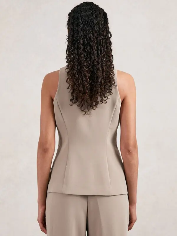 Good American Tailored Vest - Beige