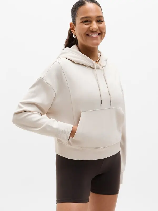 Athleta Seasoft Ribbed Hoodie - Bone