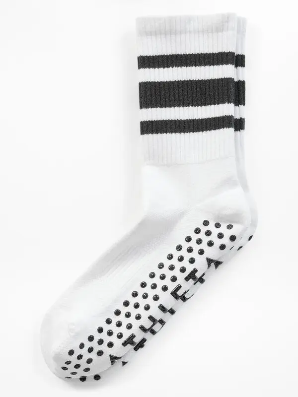 Athleta Pilates Gripper Crew Socks - Bright White