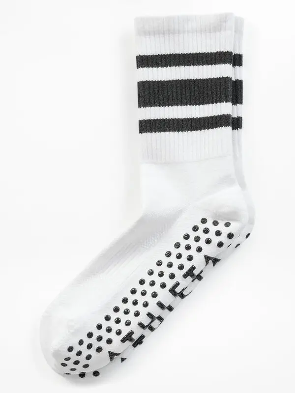 Athleta Pilates Gripper Crew Socks - Bright White