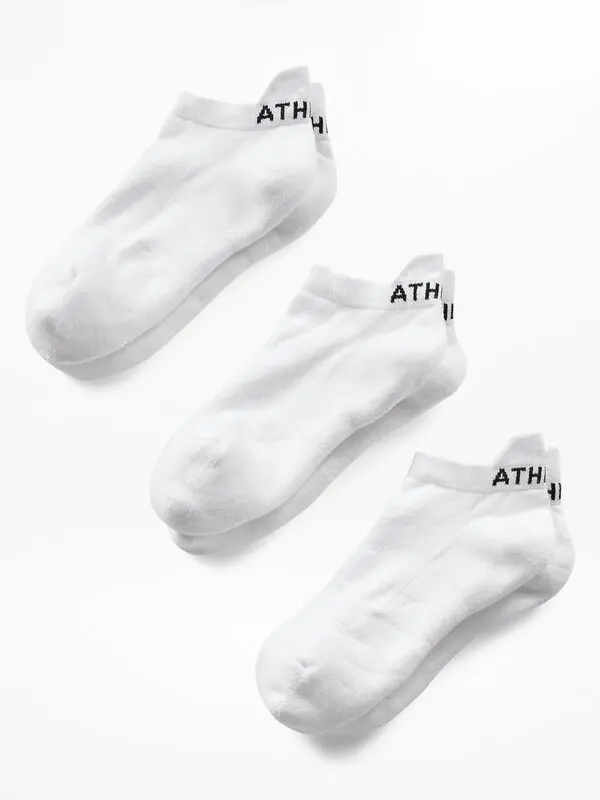Athleta Everyday Ankle Socks 3-pack - Bright White